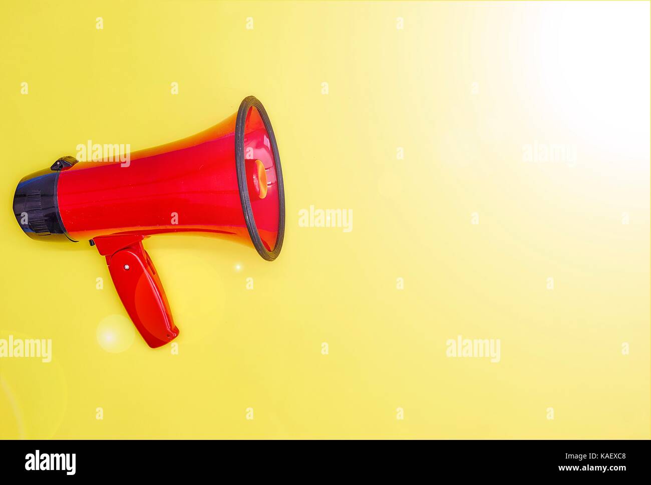 A studio photo of a red mega phone Stock Photo - Alamy