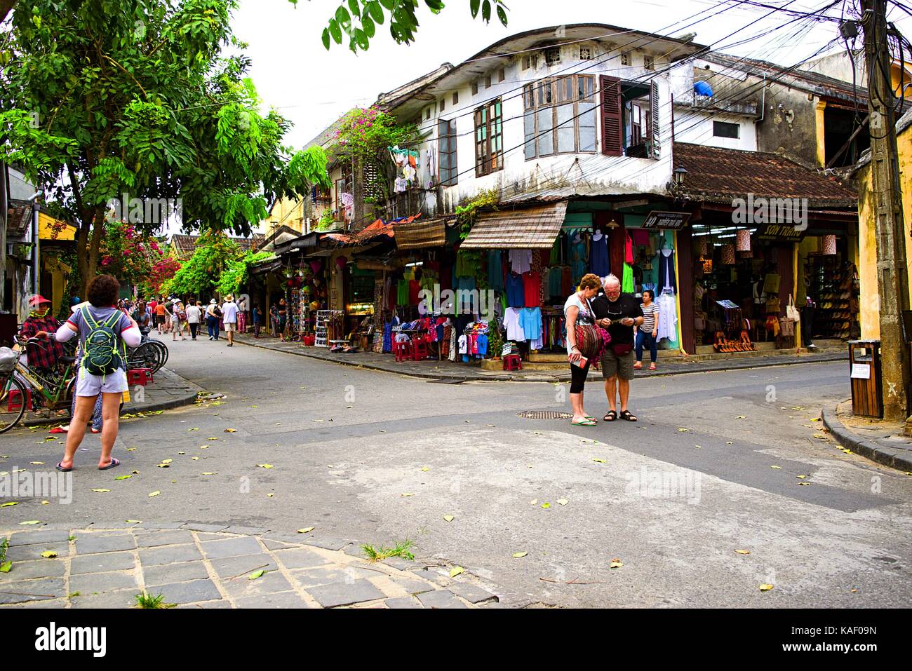 Ancient street view on a nice day Stock Photo - Alamy