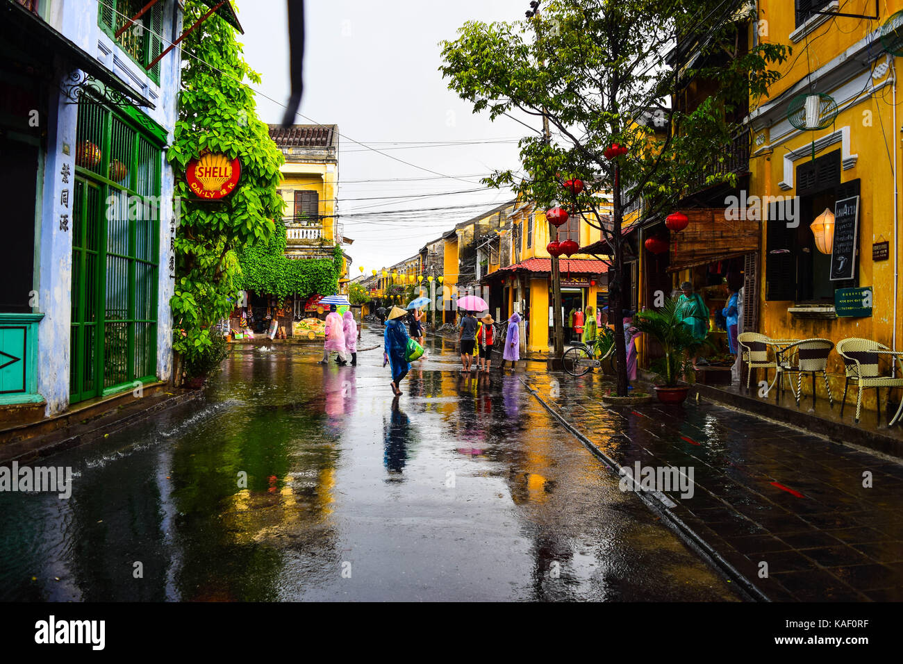 View of the street in Hoi An old town, Vietnam Stock Photo - Alamy