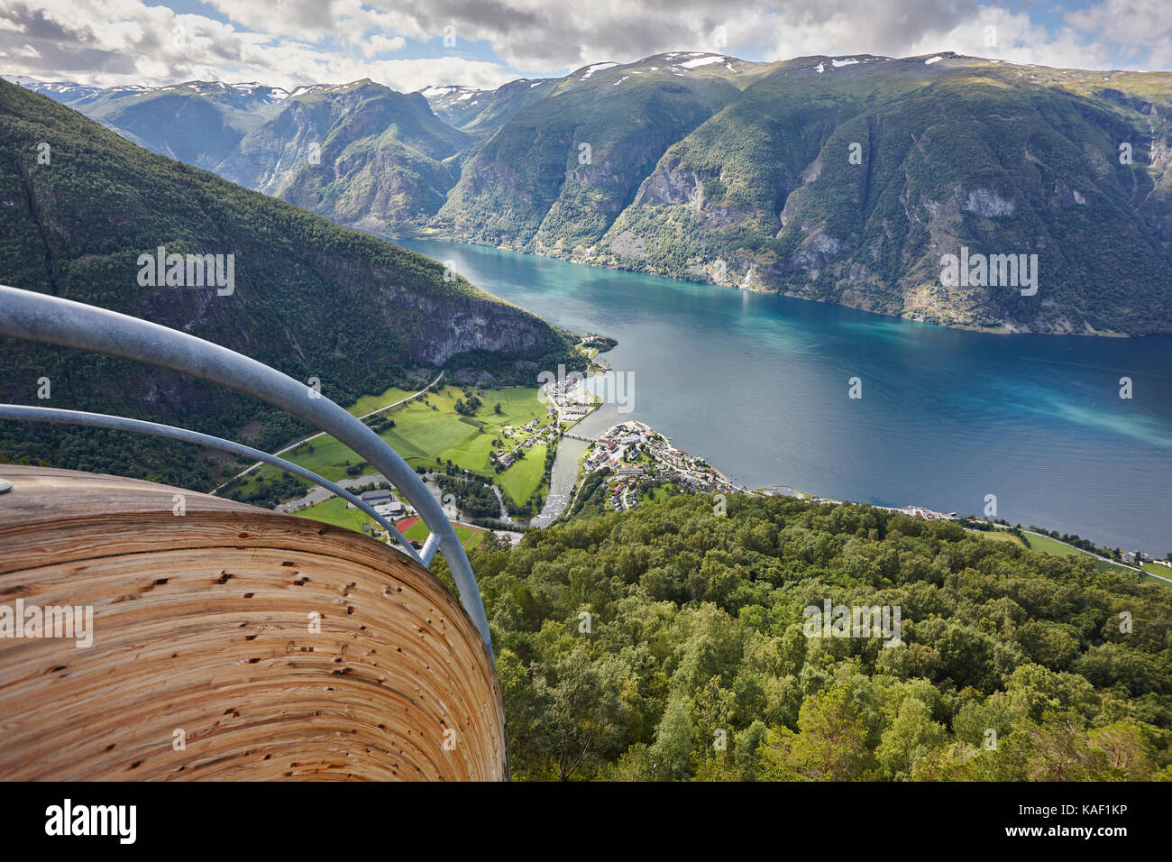 Norwegian fjord landscape. Stegastein viewpoint. Aurland. Visit Norway ...