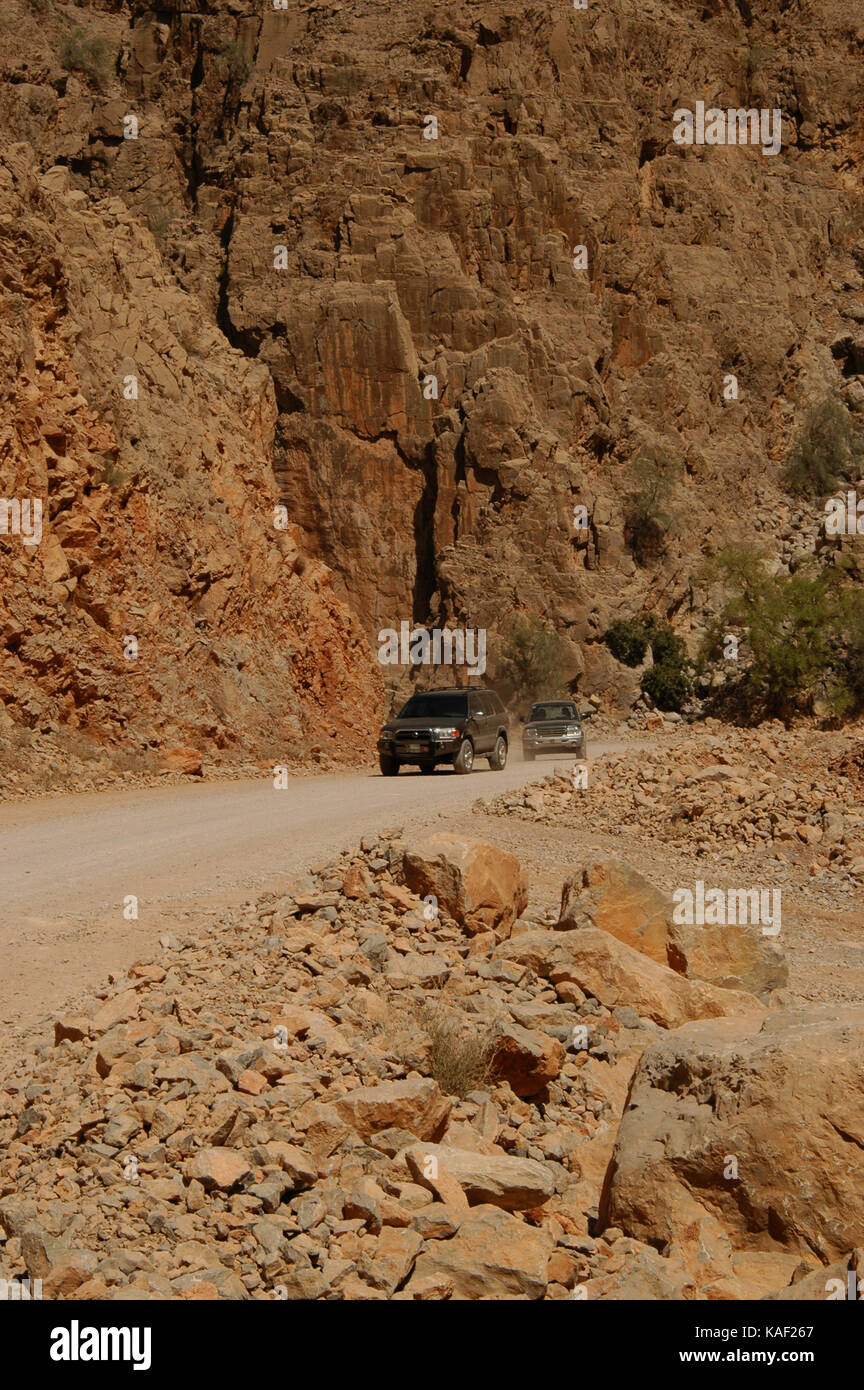 The Hajar Mountains range from the northern Mussandam peninsula of Oman ...