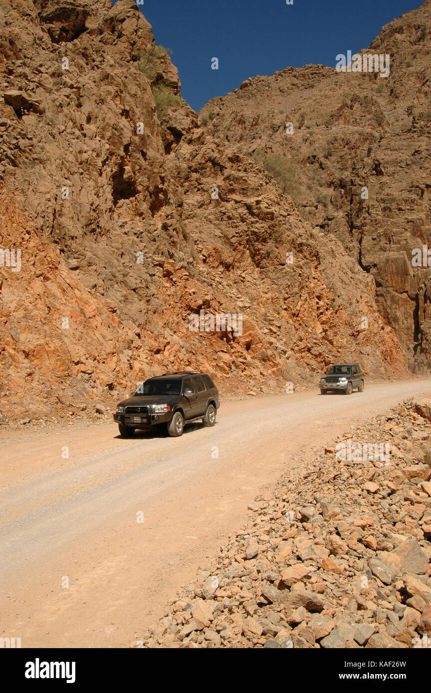The Hajar Mountains range from the northern Mussandam peninsula of Oman ...