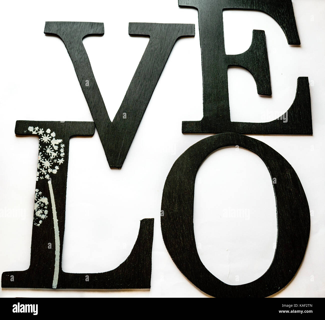 White painted letters hi-res stock photography and images - Alamy