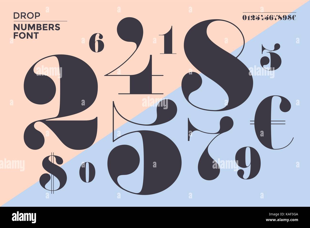 Font of numbers in classical french didot Stock Vector Image & Art - Alamy