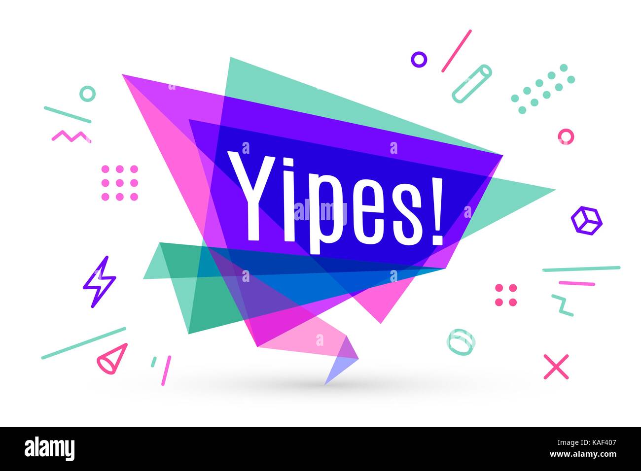 Ribbon banner with text Yipes Stock Vector Image & Art - Alamy