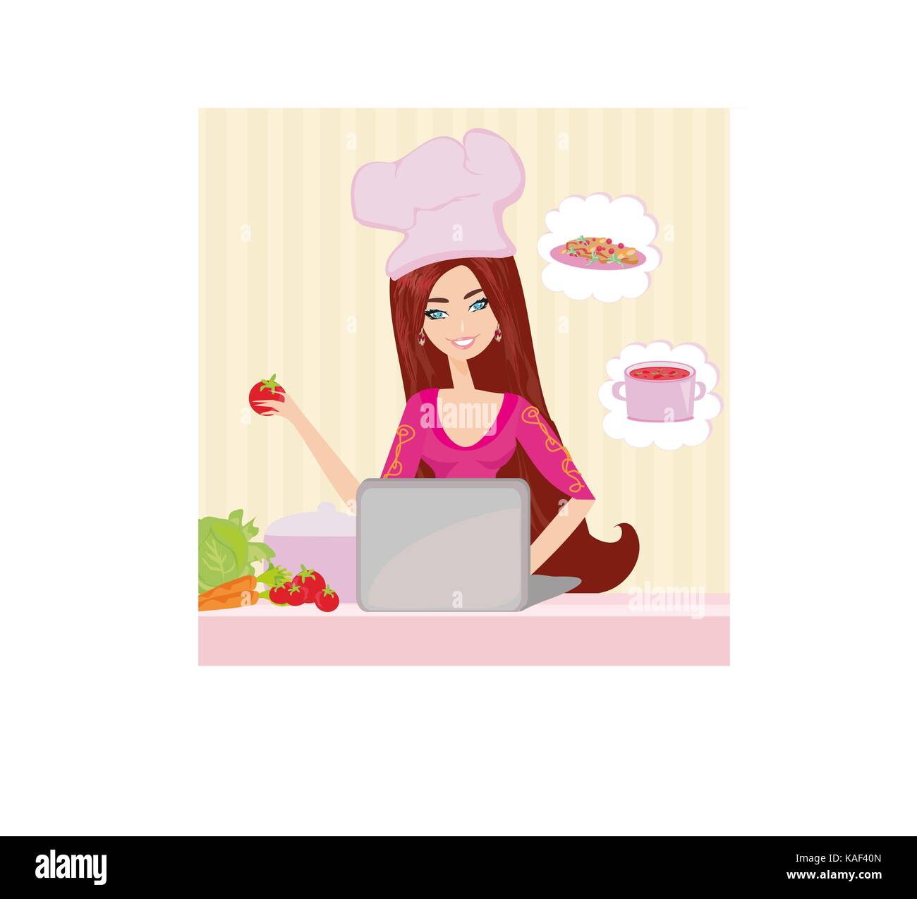 Looking at laptop computer Stock Vector Images - Alamy