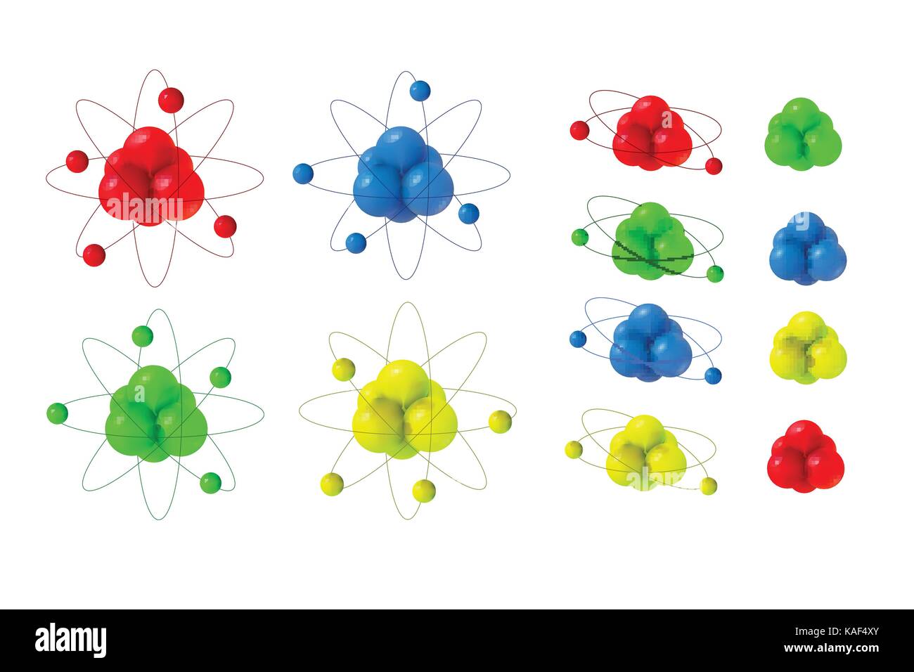 3d abstract atom structure Stock Vector Image & Art - Alamy