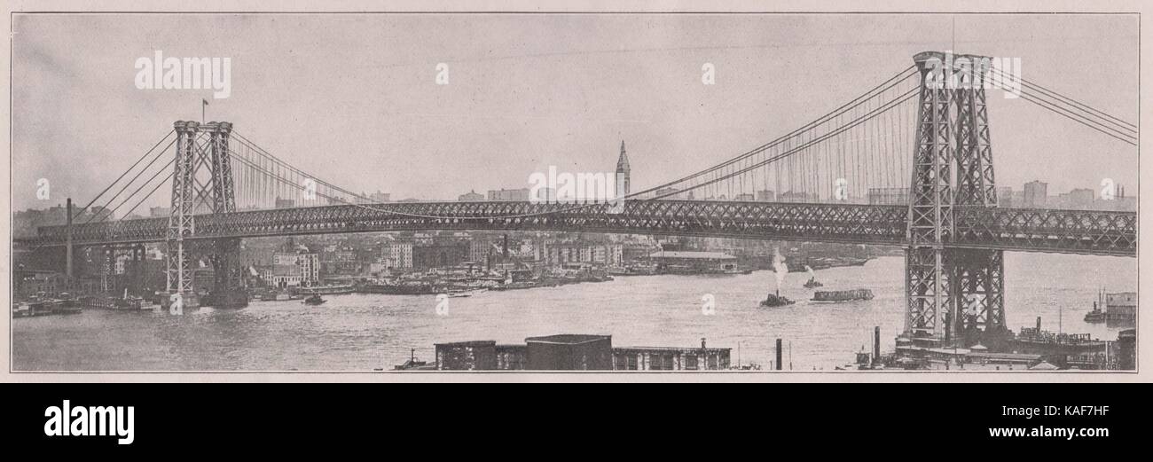 Williamsburg Bridge, from Broadway, Brooklyn, to Delancey Street, New ...