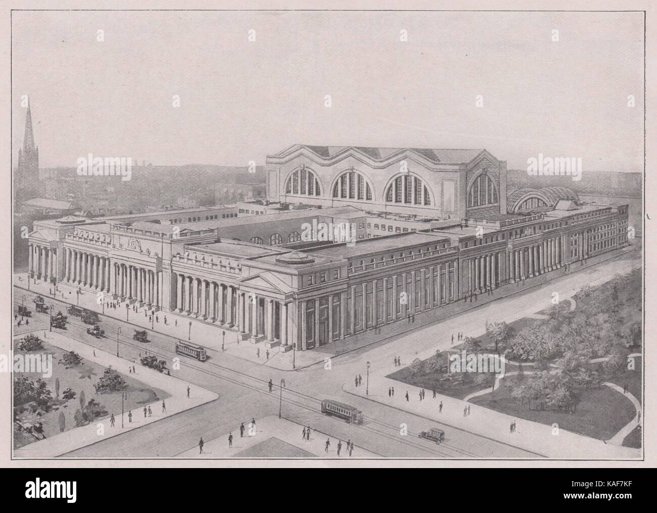 Pennsylvania Railroad station. A gigantic marble building covering the ...