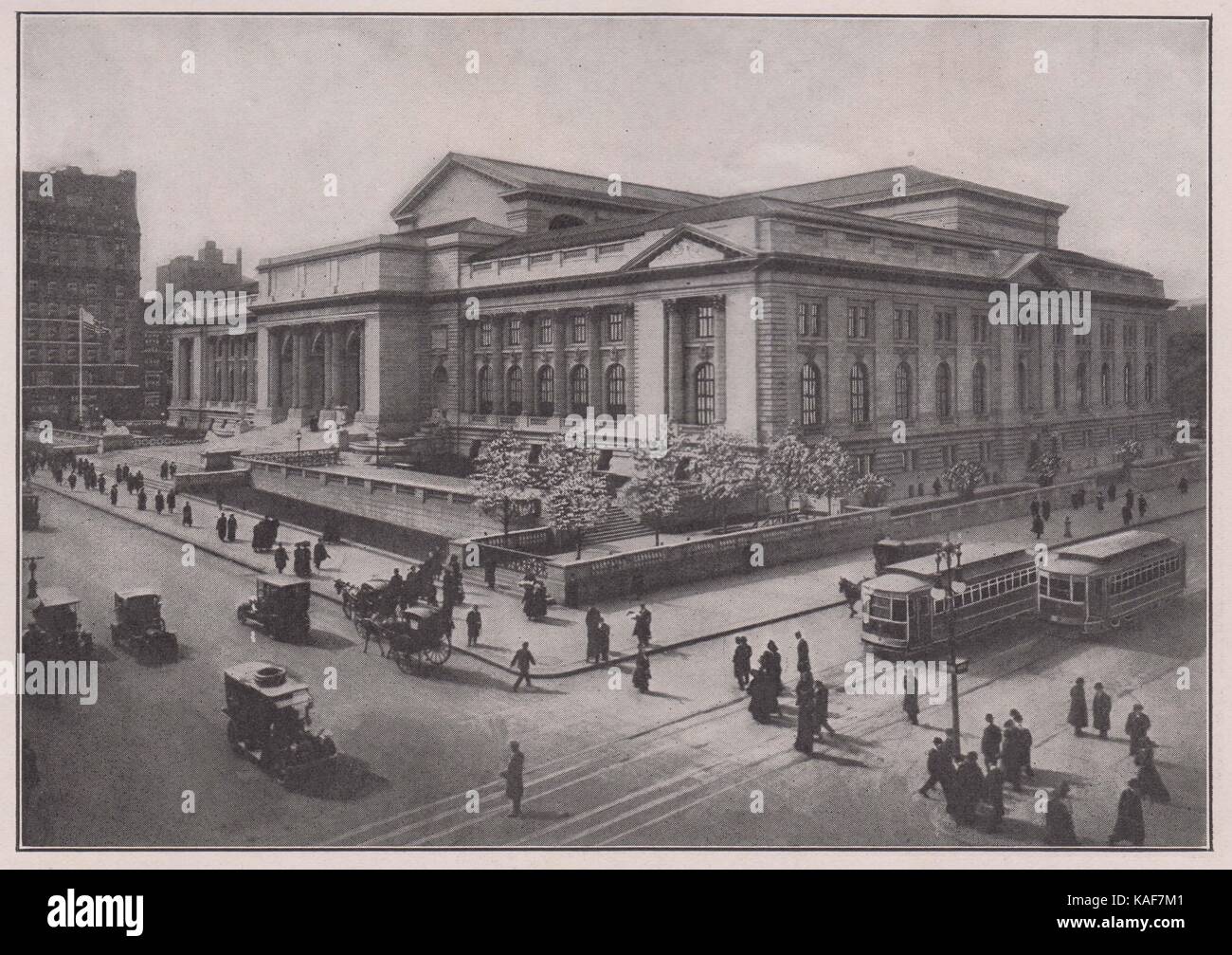 New Public Library, at Fifth Avenue from 40th to 42nd Streets, occupies ...