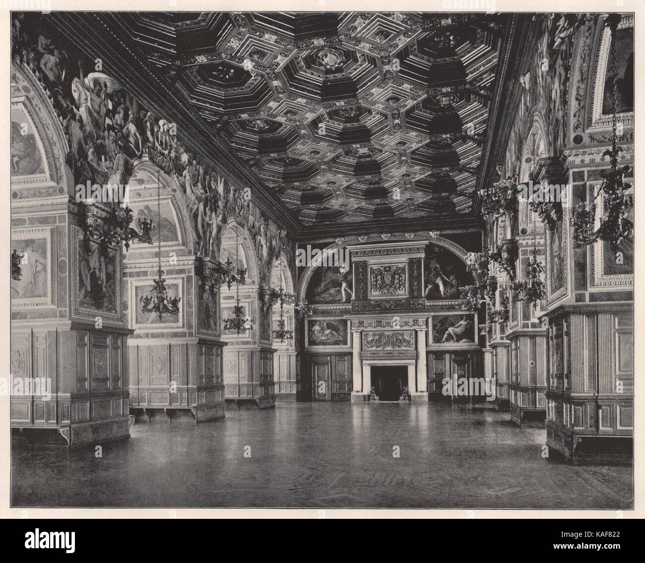 Gallery of Henry II., Palace of Fontainebleau, France Stock Photo - Alamy
