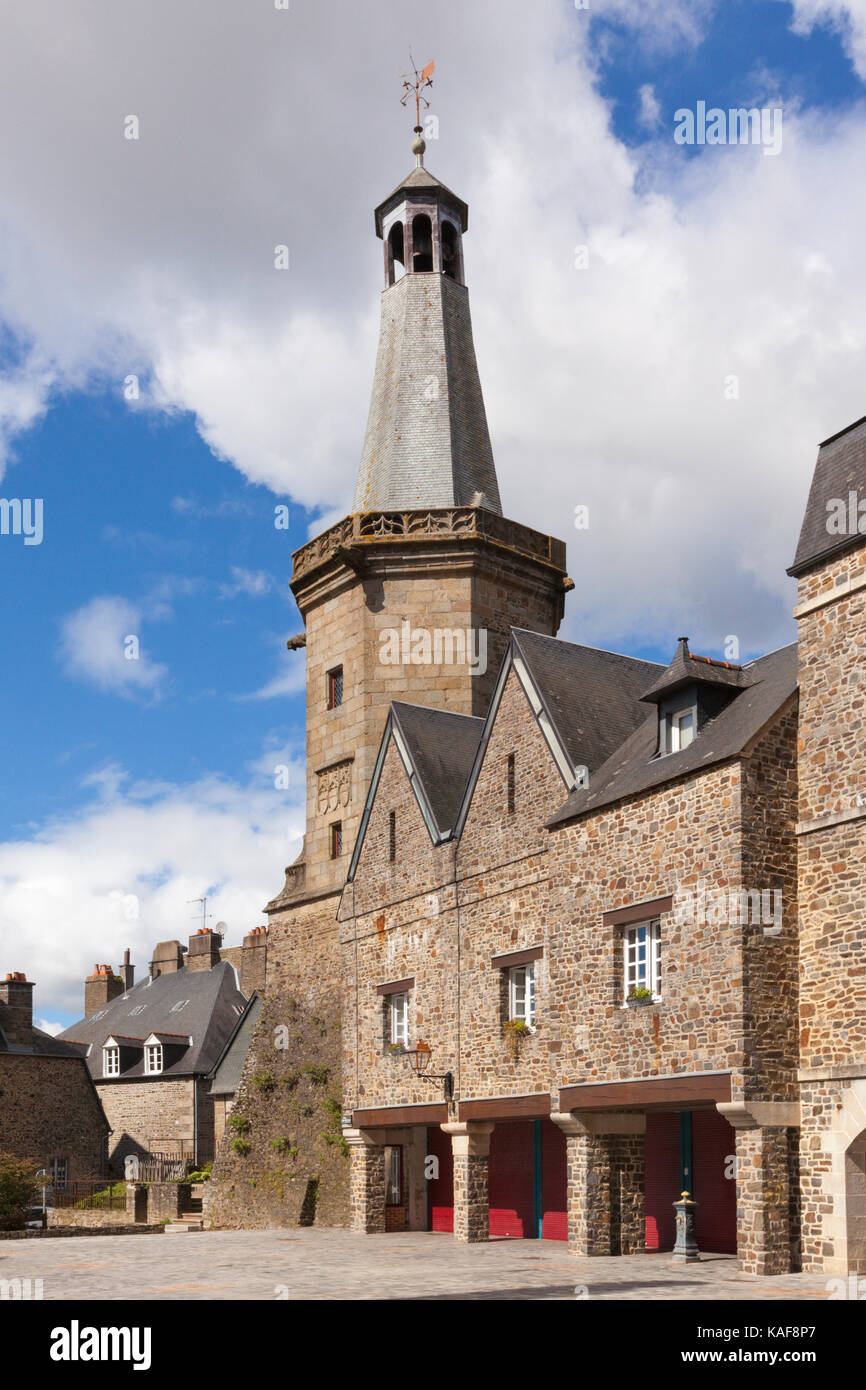 Le Beffroi, the 14th century belfry at Fougères, Brittany Stock Photo ...