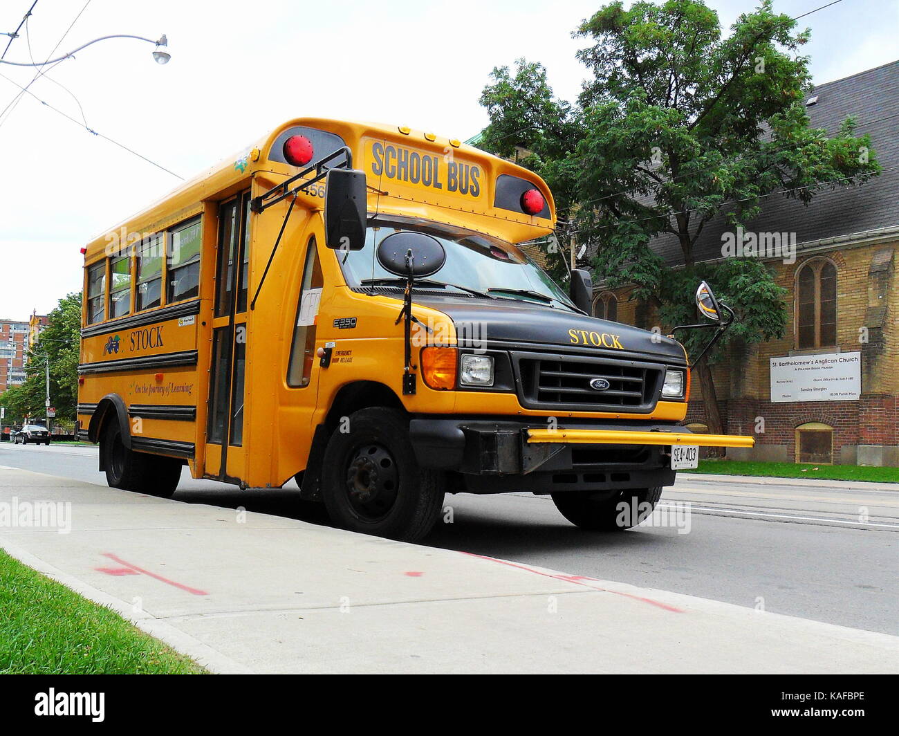 Yellow school bus in Toronto, Ontario, Canada Stock Photo - Alamy
