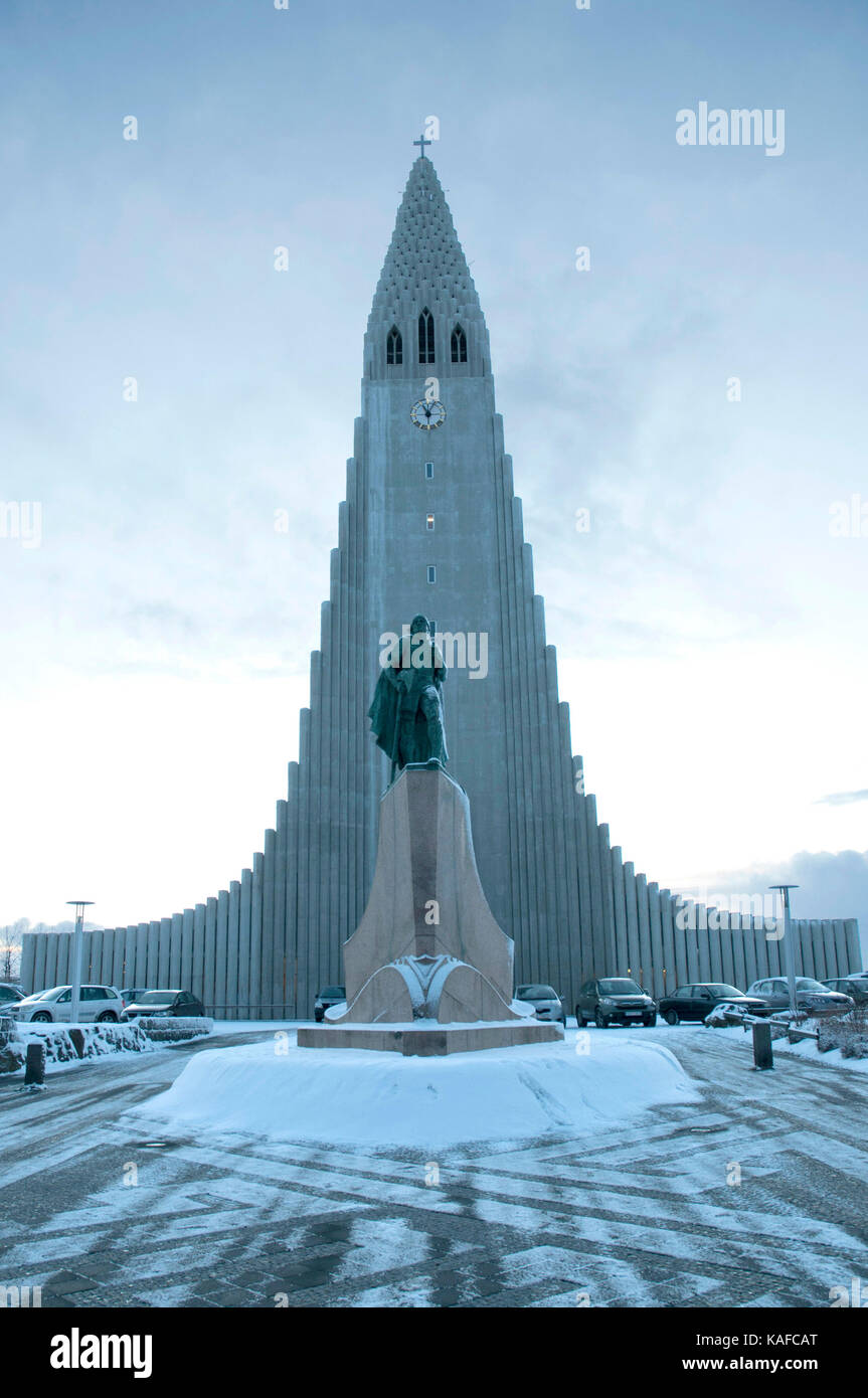 Hallgrimskirkja, Church of Hallgrimur, Reykjavik, Iceland Stock Photo ...