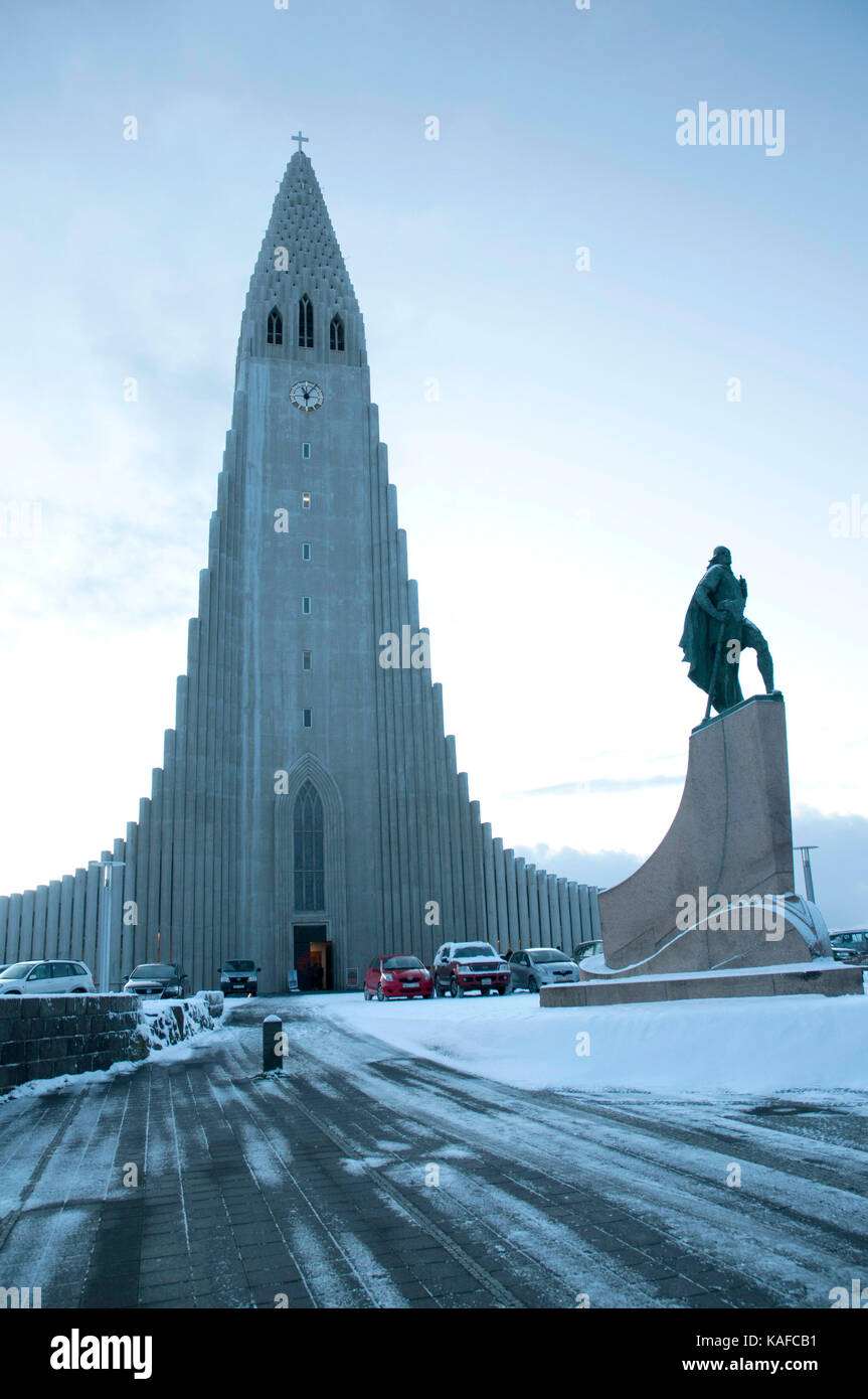 Hallgrimskirkja, Church of Hallgrimur, Reykjavik, Iceland Stock Photo ...