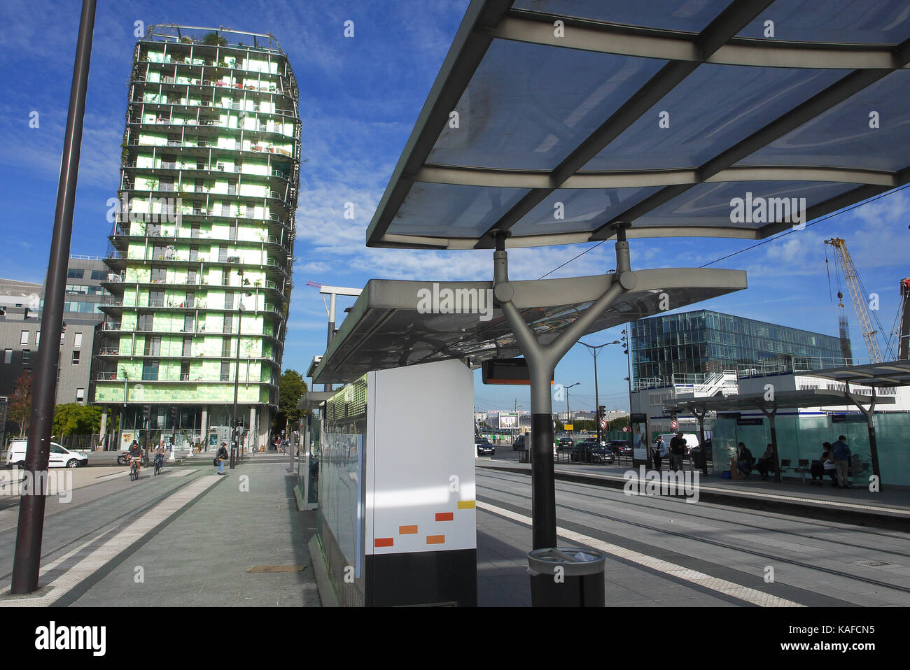 Brand new RATP Tramway station in 13rd district, Paris, France Stock ...