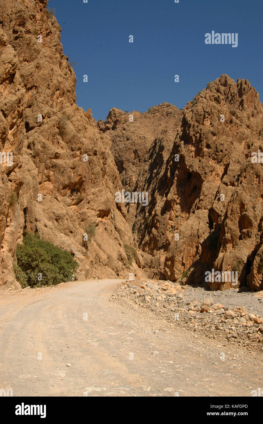 The Hajar Mountains range from the northern Mussandam peninsula of Oman ...