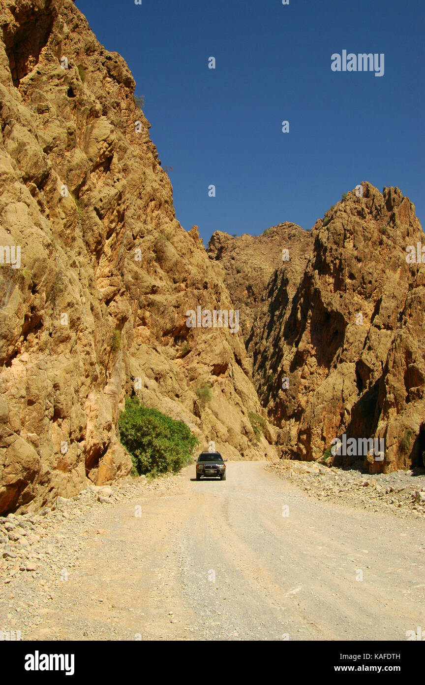 The Hajar Mountains range from the northern Mussandam peninsula of Oman ...