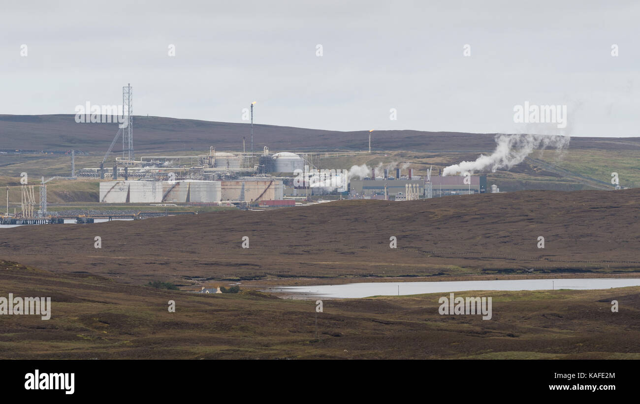 Sullom Voe Oil Terminal, Shetland Islands, Scotland, UK Stock Photo - Alamy
