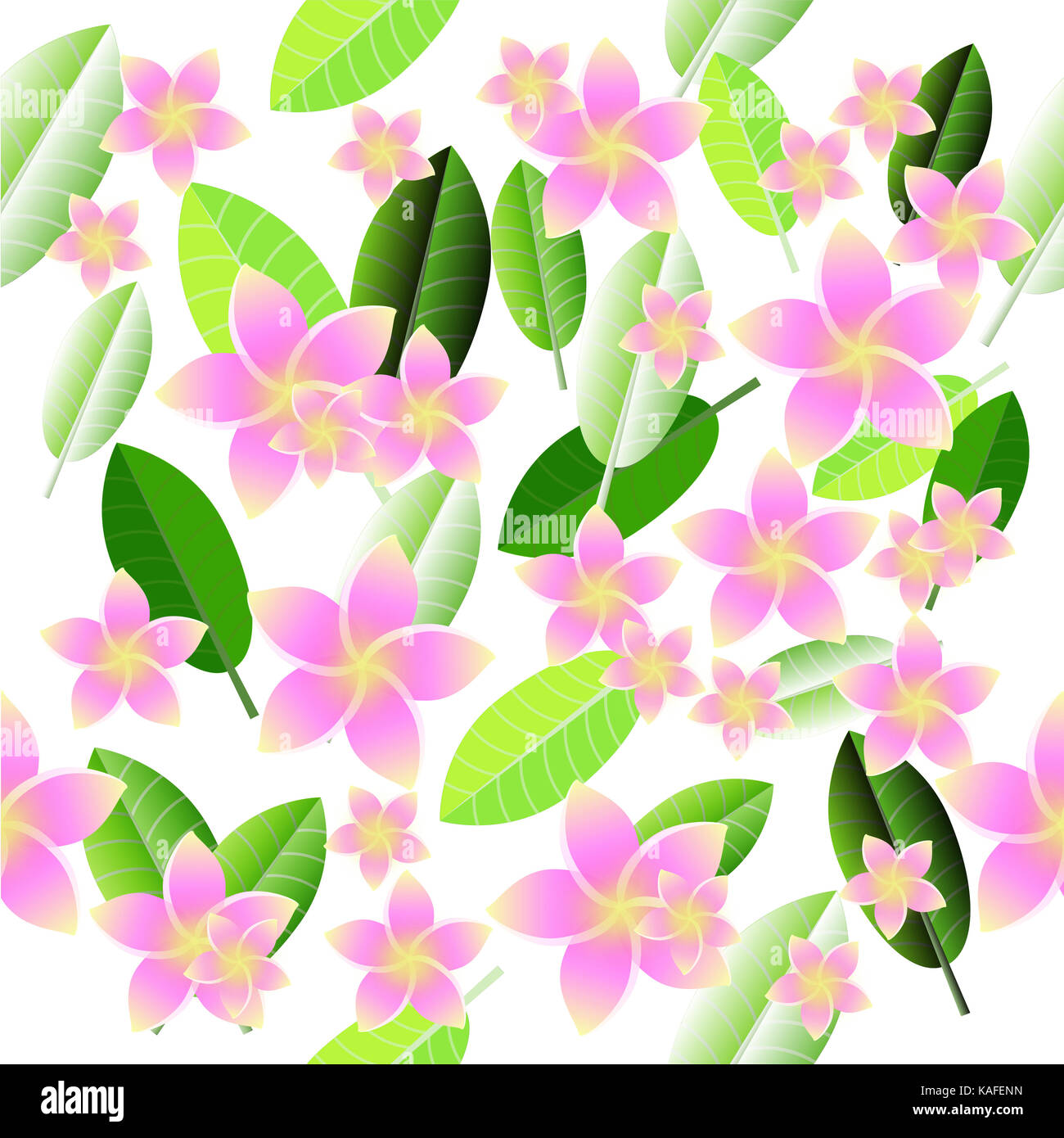 Pink Frangipani seamless pattern Stock Photo - Alamy