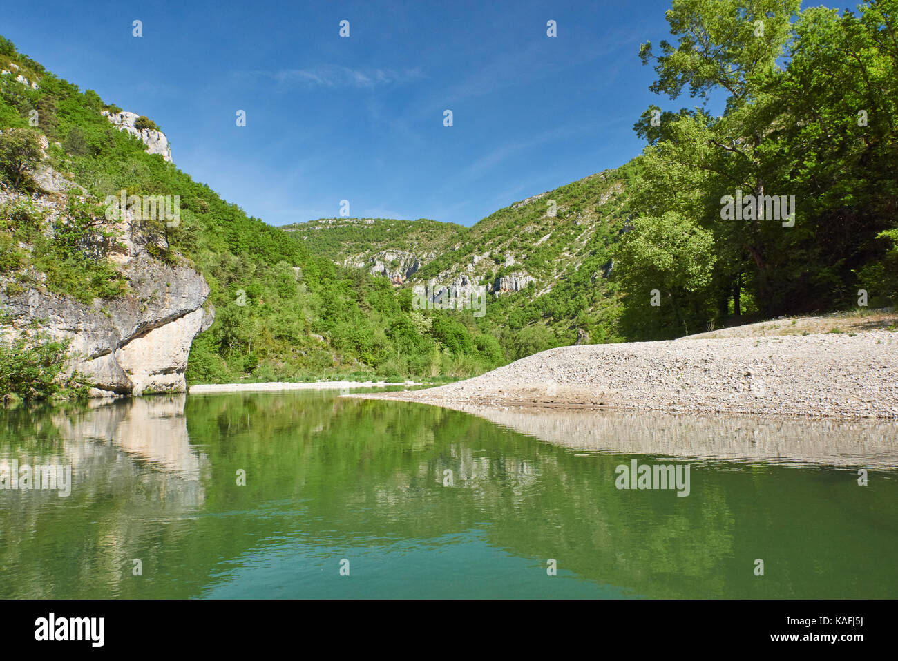 Gorges du Tarn on a boat Stock Photo - Alamy
