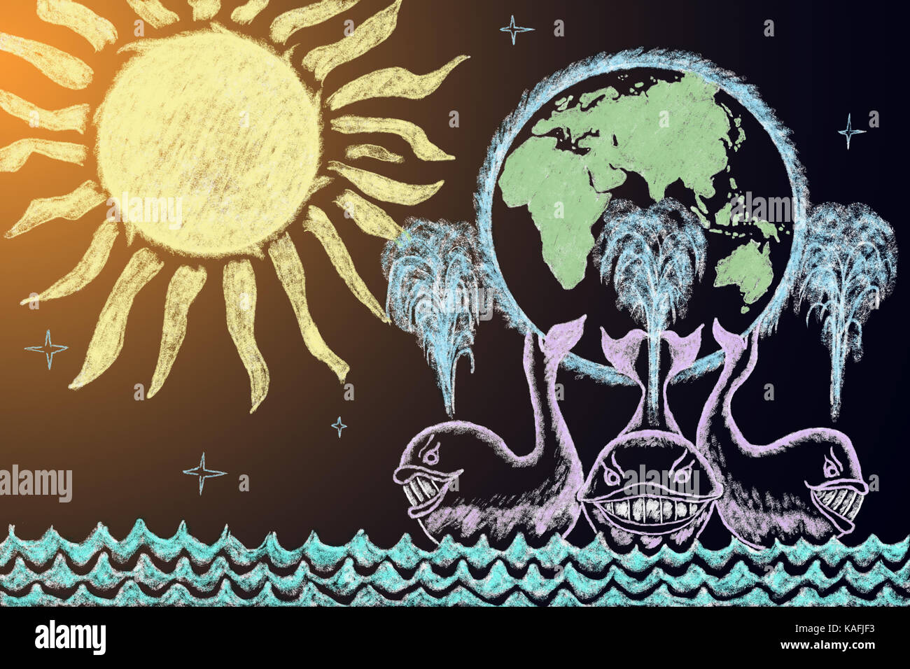 Funny world map illustration hi-res stock photography and images - Alamy