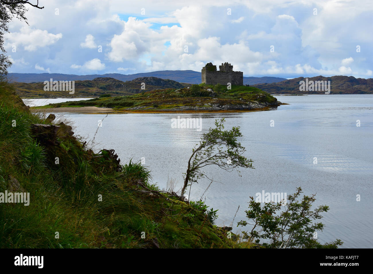 view of Castle Tioram - Ardnamurchan Peninsula - Scotland Stock Photo ...