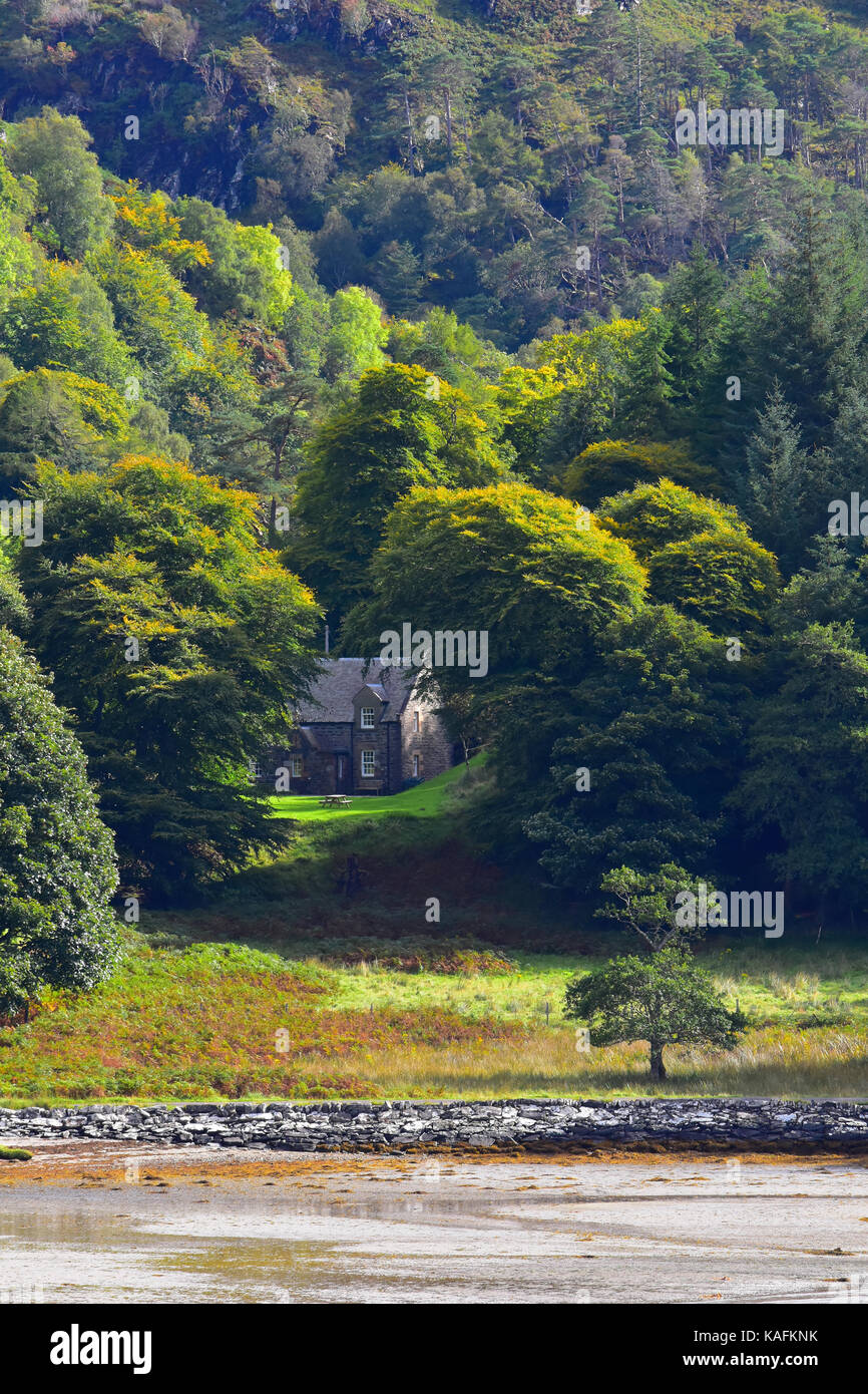 Hidden cottage seen from Castle Tioram - Ardnamurchan Peninsula ...