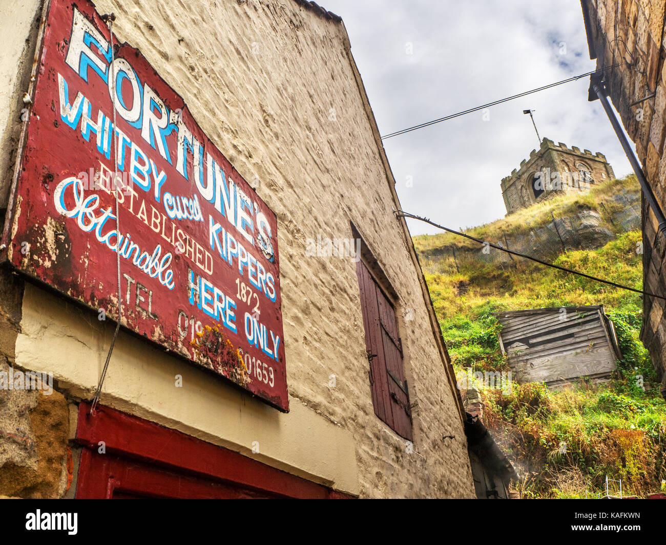 Fortunes Whitby Kippers Smokehouse at Whitby Yorkshire England Stock ...