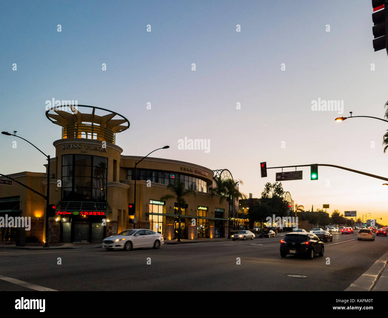 San Gabriel, SEP 25: Valley Blvd near the famous plaza - San Gabriel ...