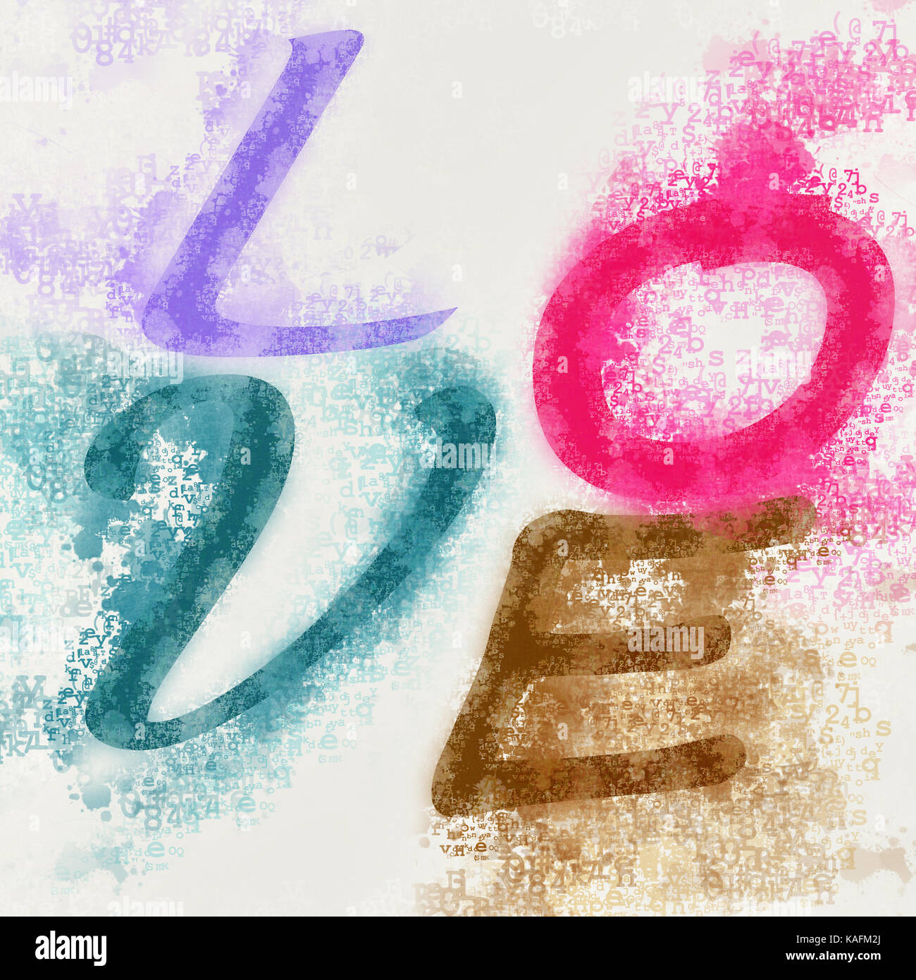 Graphic display of the word LOVE Stock Photo - Alamy