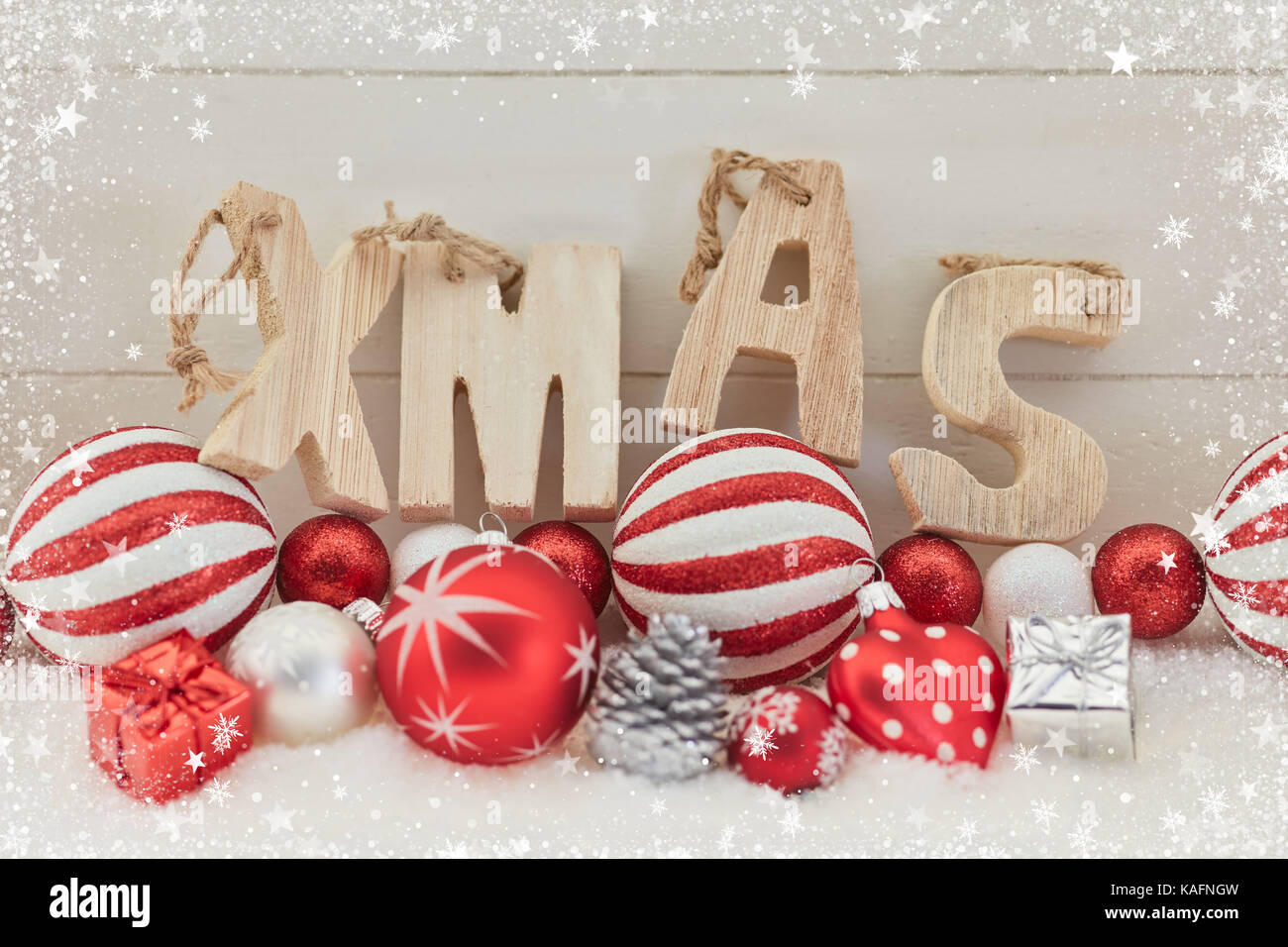 Merry christmas ball text on hi-res stock photography and images - Alamy
