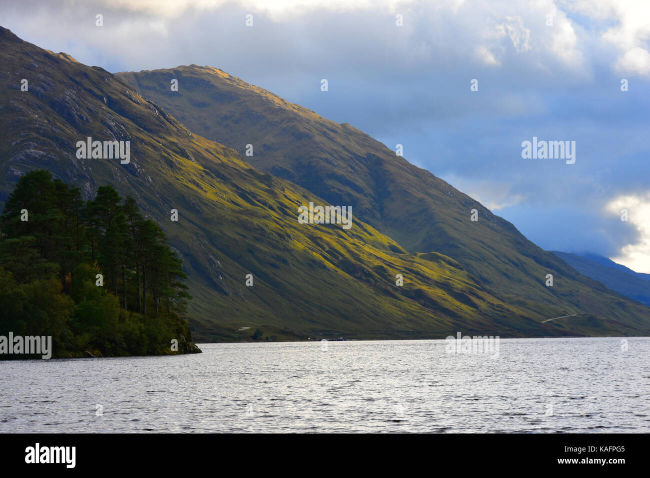 The Glenfinnan Monument at the head of Loch Shiel, Lochaber, Highland ...