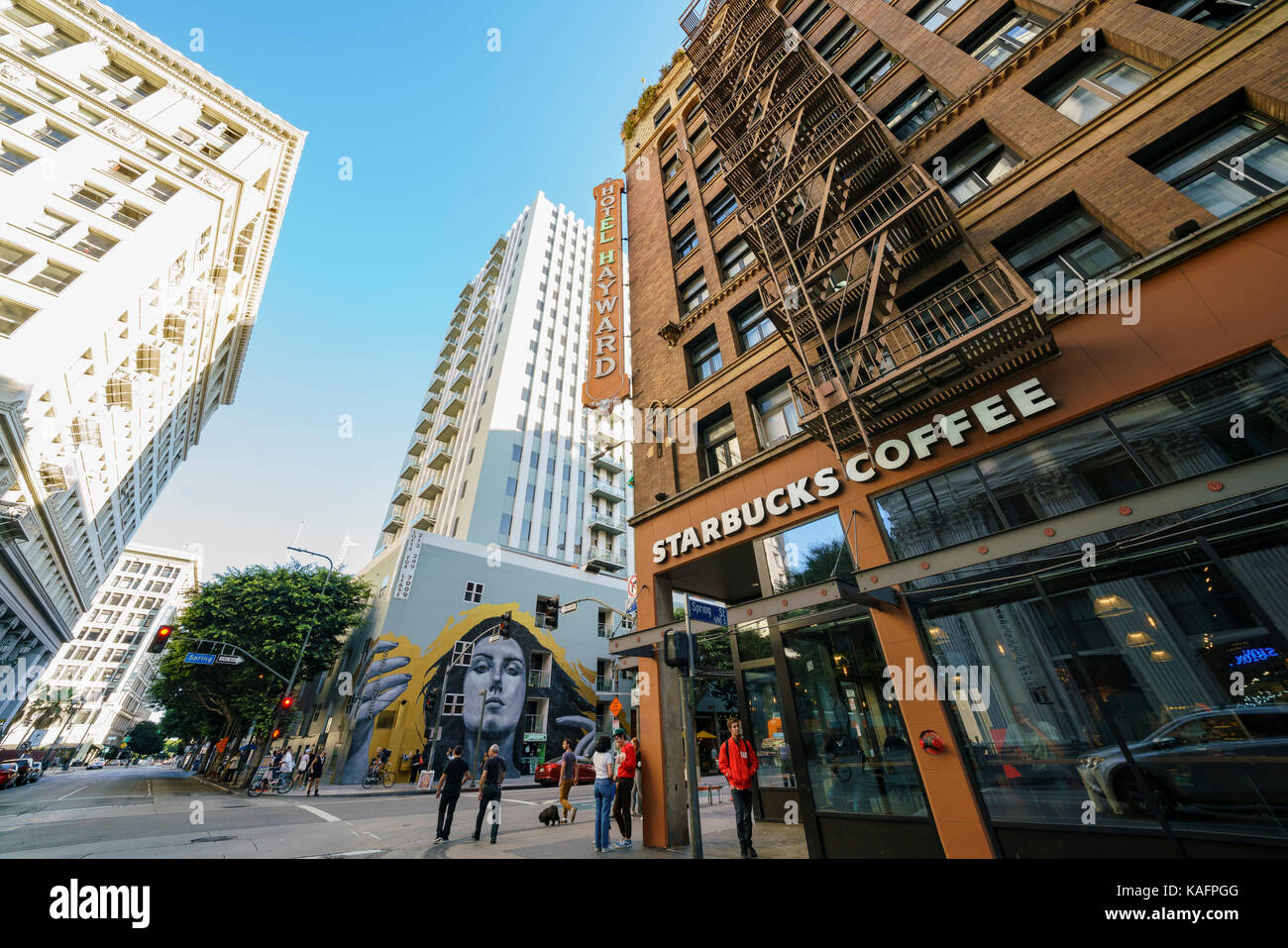 Spring Street Los Angeles High Resolution Stock Photography and Images ...