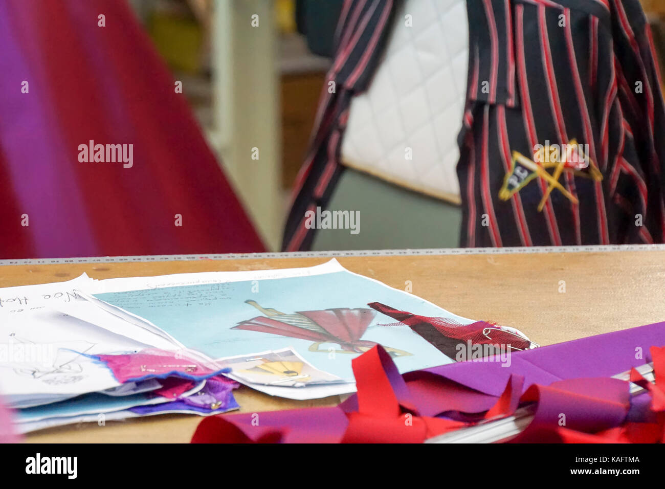 Dressmaker's workshop at a theatre. Photographed in the Cameri Theatre ...