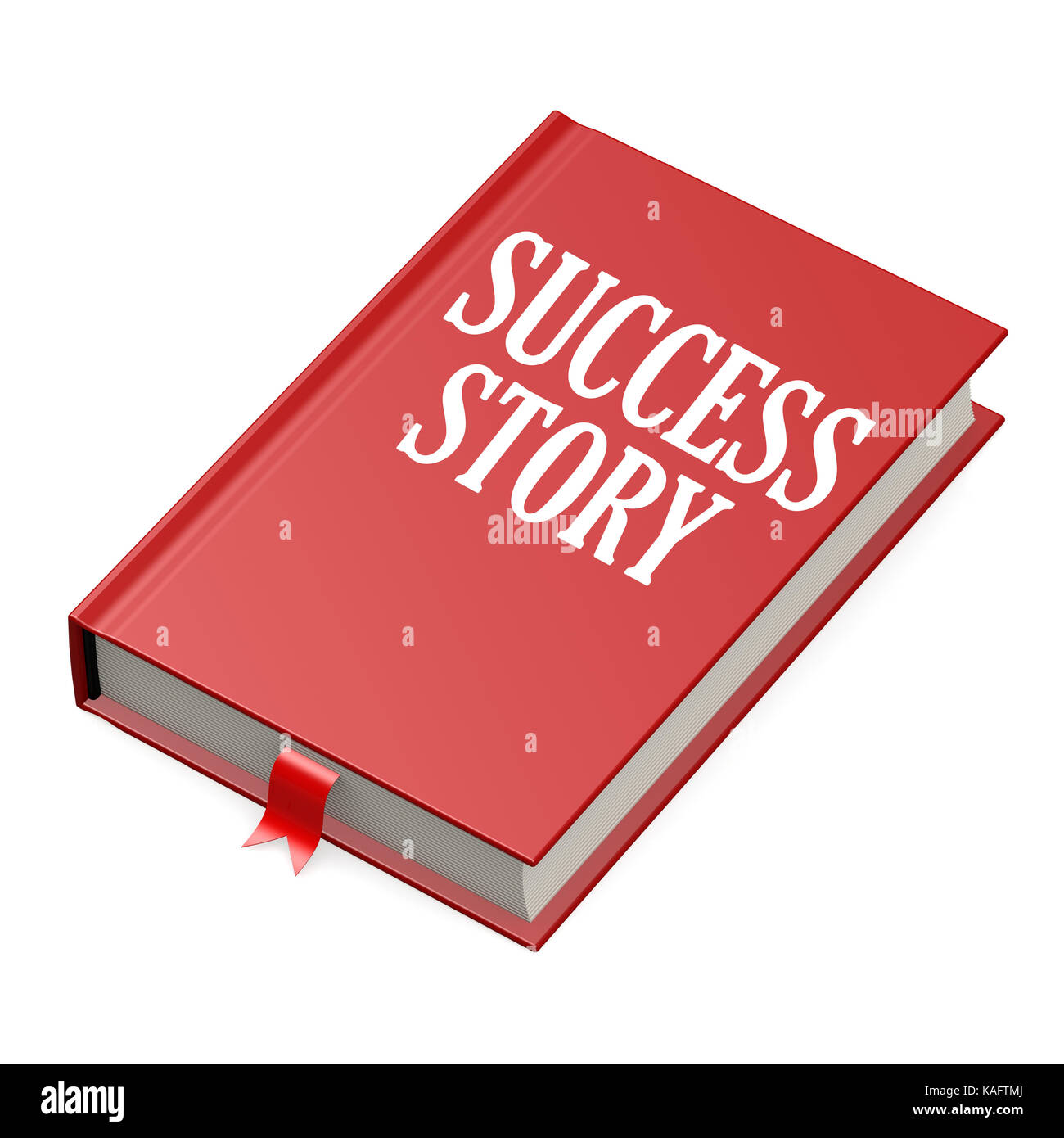 Isolated red book with success story Stock Photo - Alamy