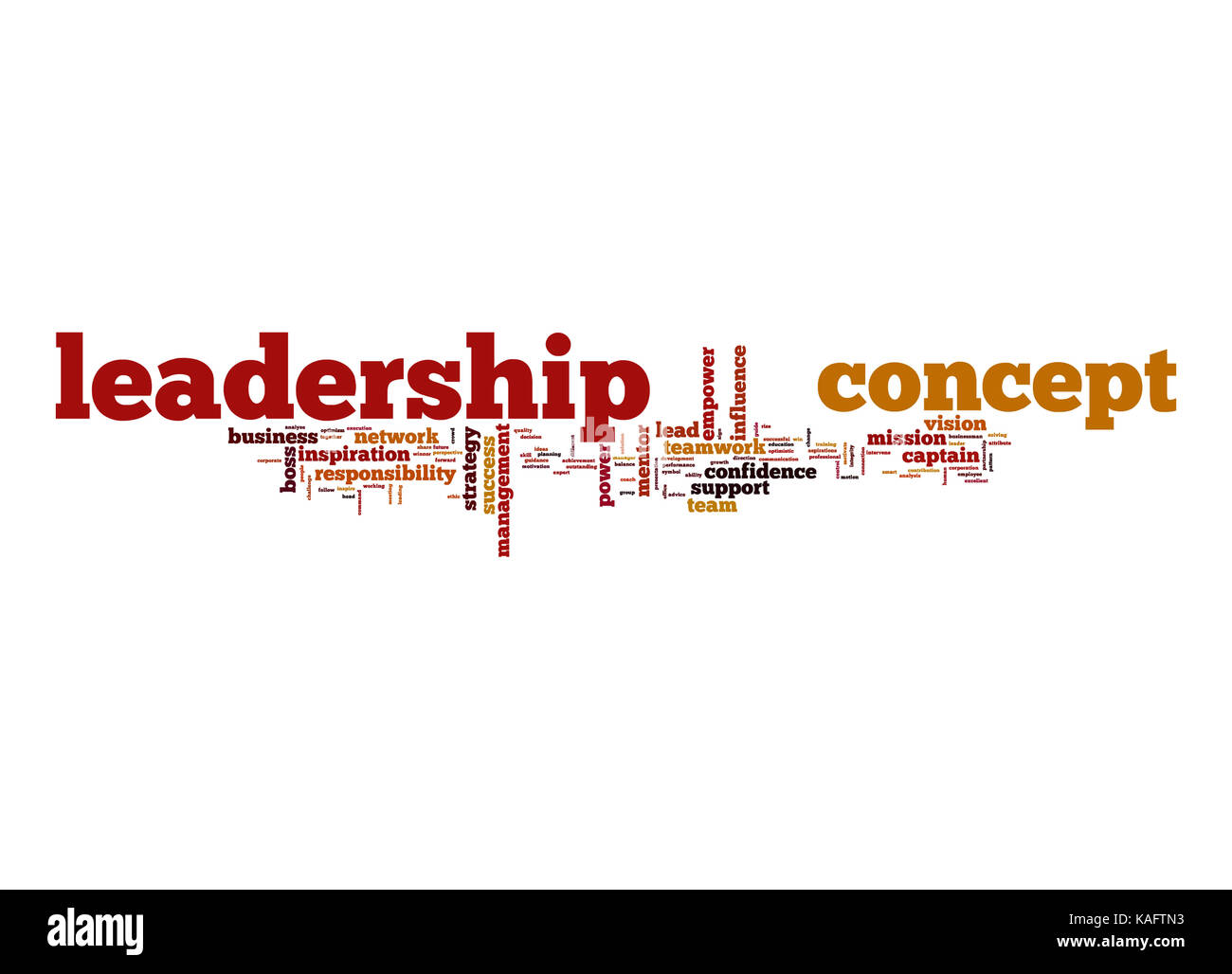 Leadership teamwork word cloud concept Cut Out Stock Images & Pictures ...