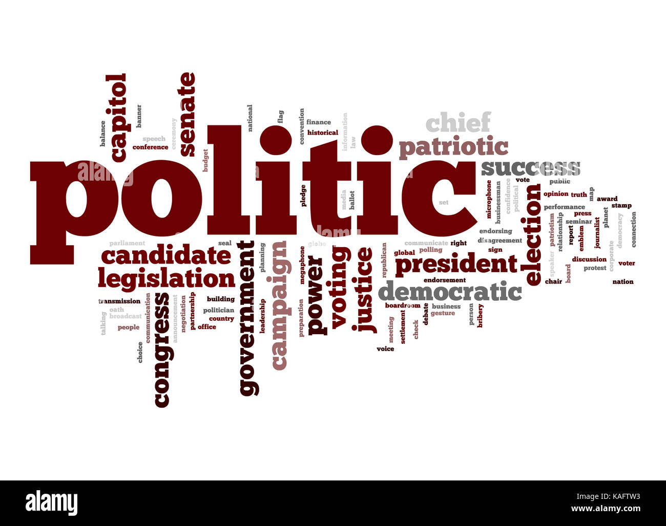 Politic word cloud Stock Photo - Alamy