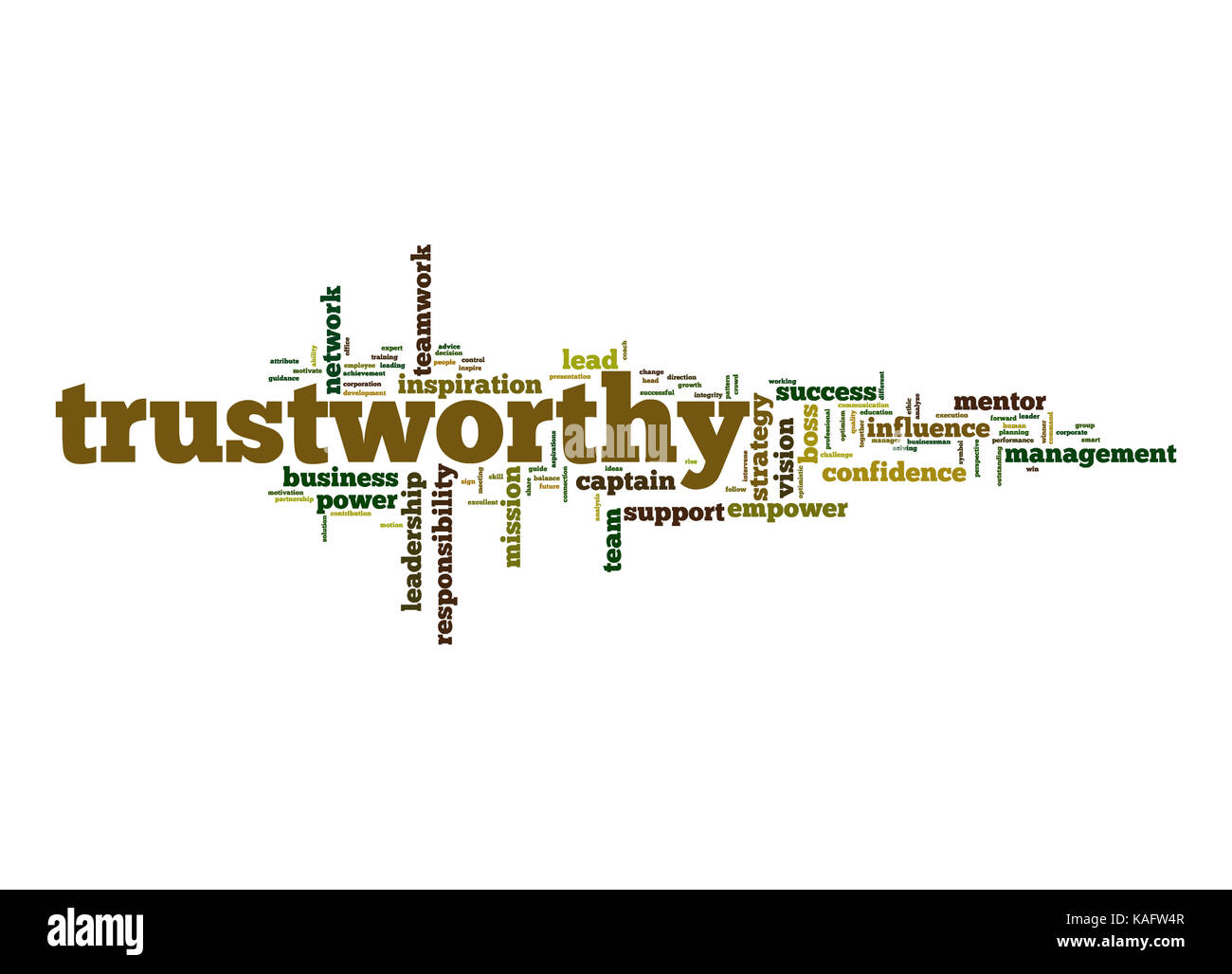 Trustworthy word cloud Stock Photo - Alamy