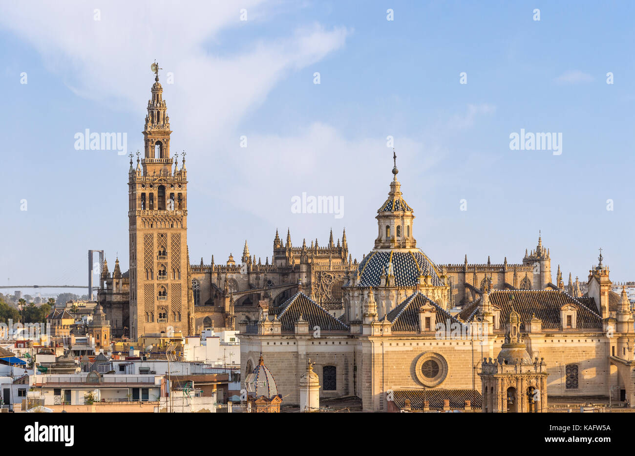 Aerial view of seville city skyline at sunset,Spain Stock Photo - Alamy