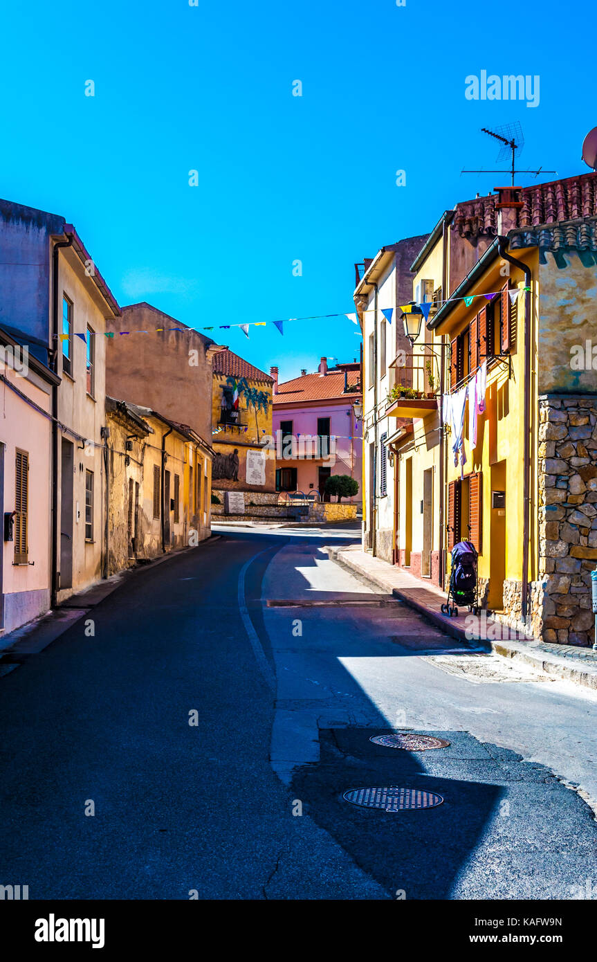 Little alley in an old village in a sunny day Stock Photo - Alamy