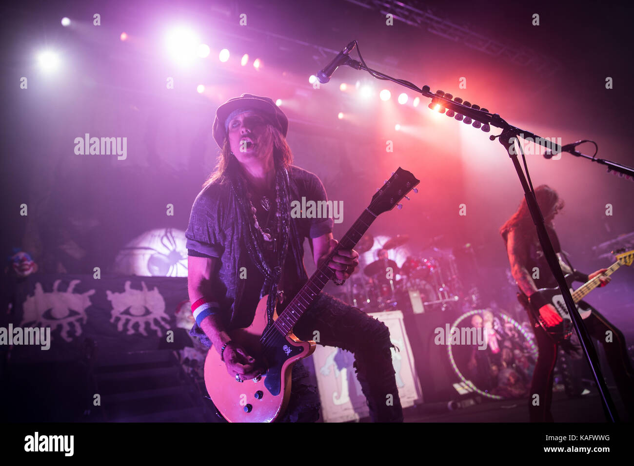Norway, Oslo – July 24, 2017. Guitarist Ryan Roxie performs live with ...