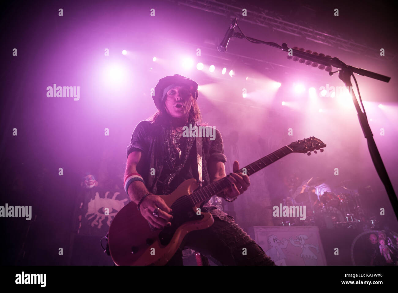 Norway, Oslo – July 24, 2017. Guitarist Ryan Roxie performs live with ...