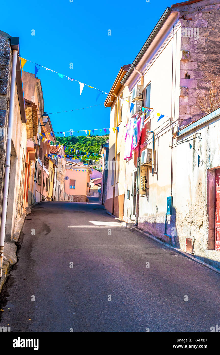 Little alley in an old village in a sunny day Stock Photo - Alamy