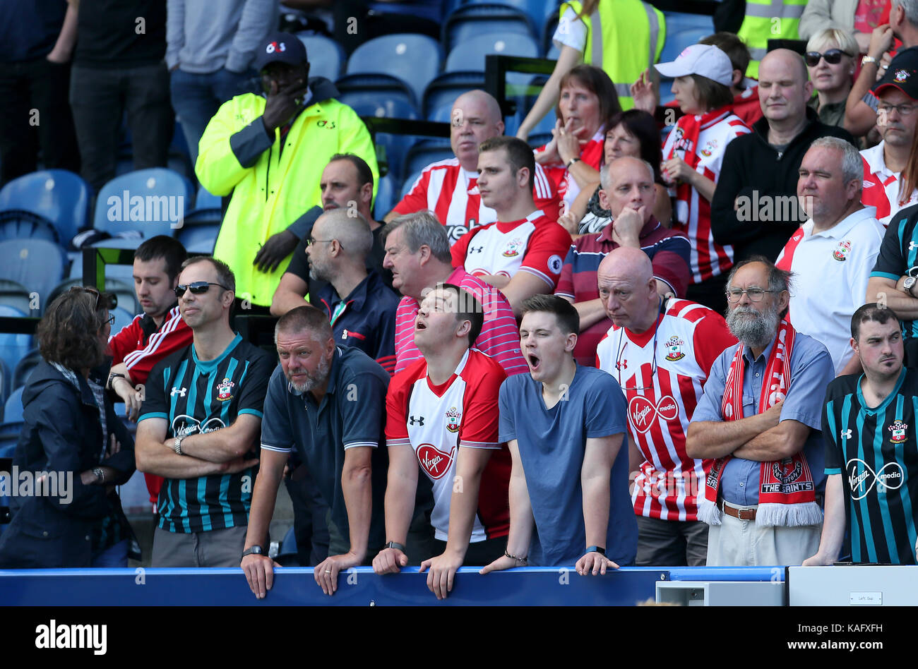 Southampton fans in the stands during the match Stock Photo - Alamy