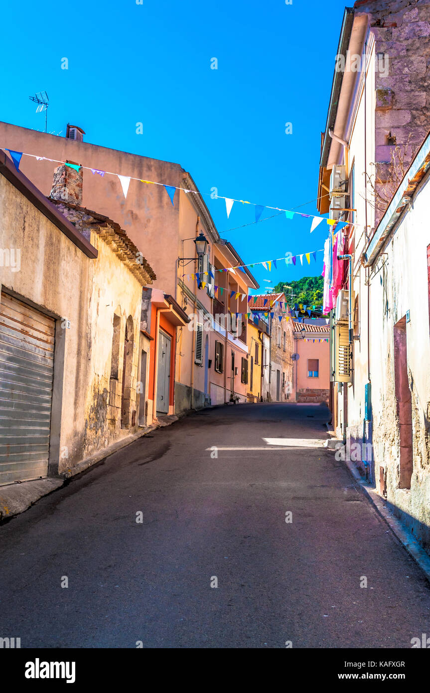 Little alley in an old village in a sunny day Stock Photo - Alamy