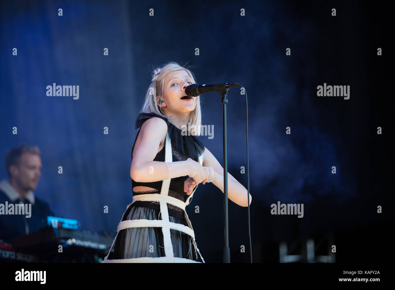 The talented Norwegian singer, musician and songwriter AURORA performs ...