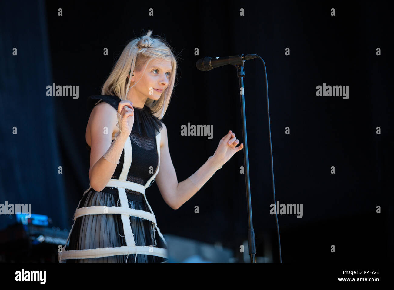 The talented Norwegian singer, musician and songwriter AURORA performs ...