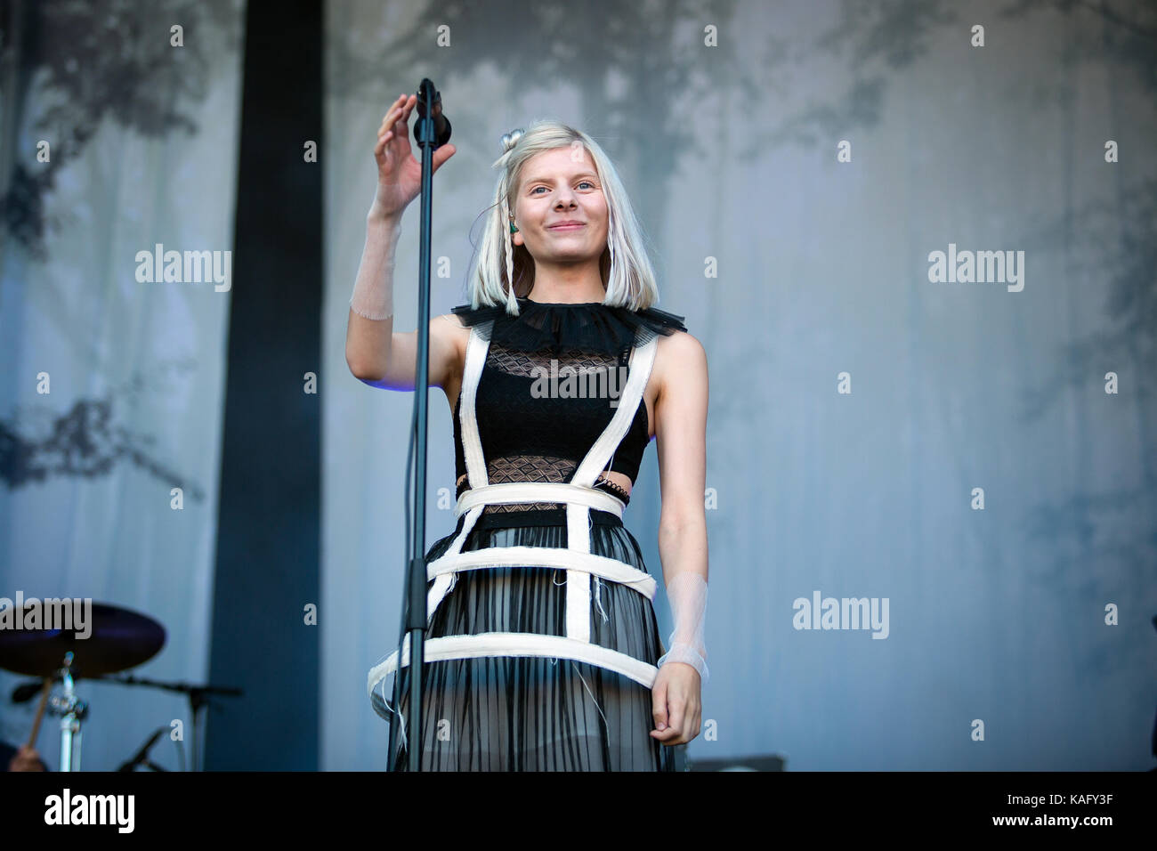 The talented Norwegian singer, musician and songwriter AURORA performs ...