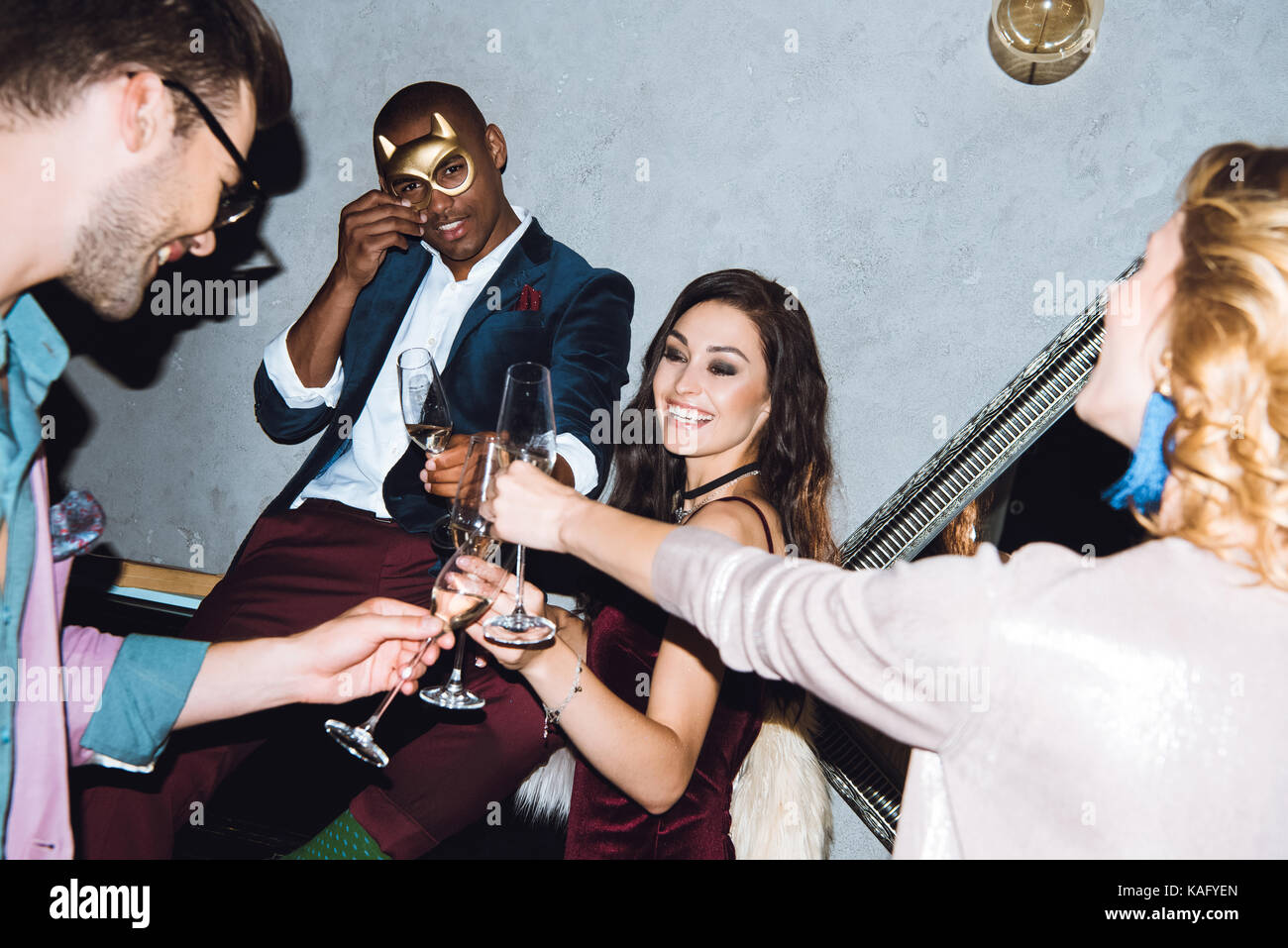 group of friends on party Stock Photo - Alamy
